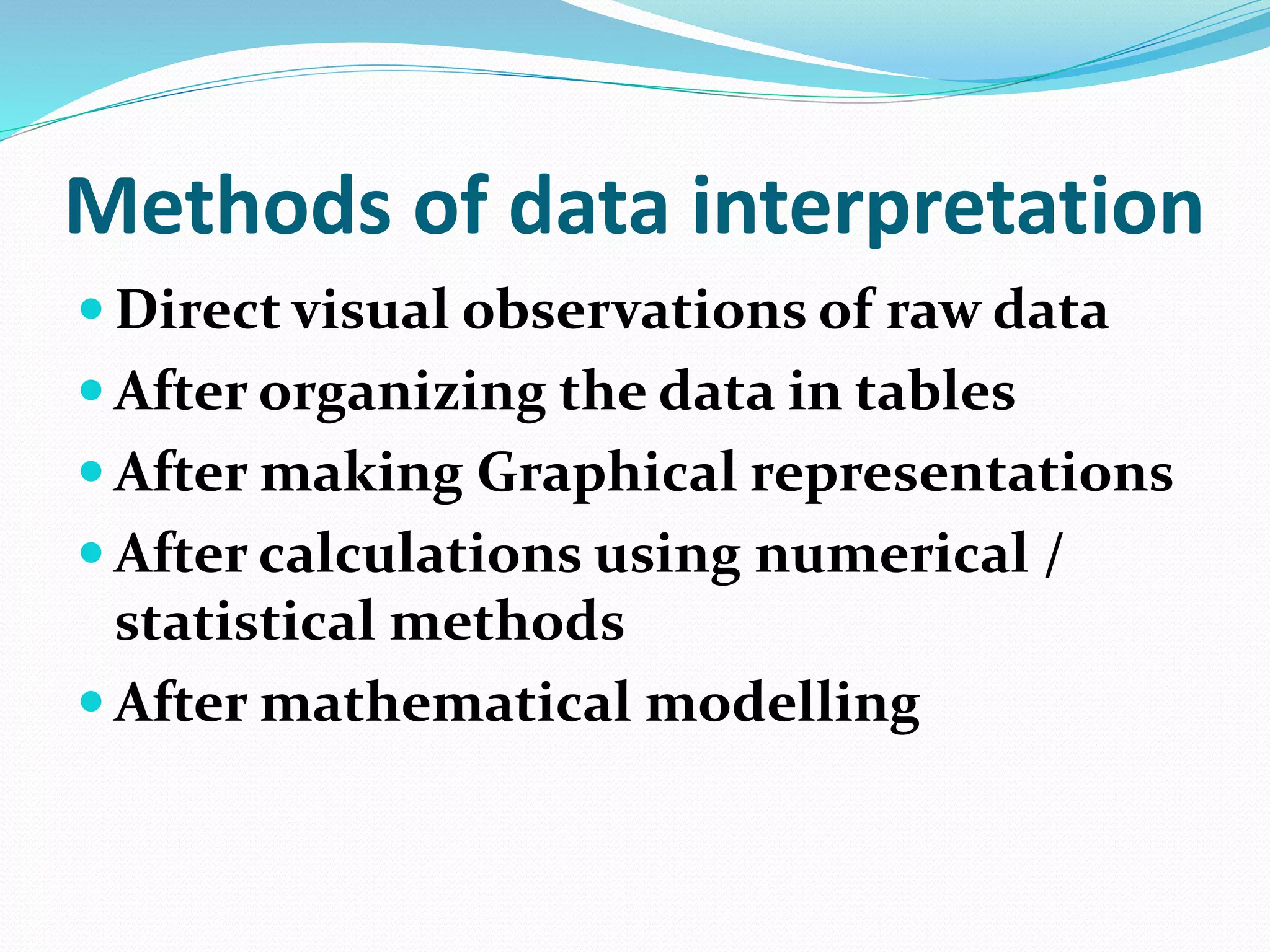 Research data interpretation | PPTX