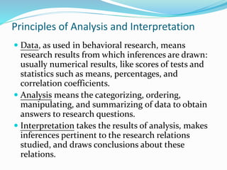 Research data interpretation | PPTX