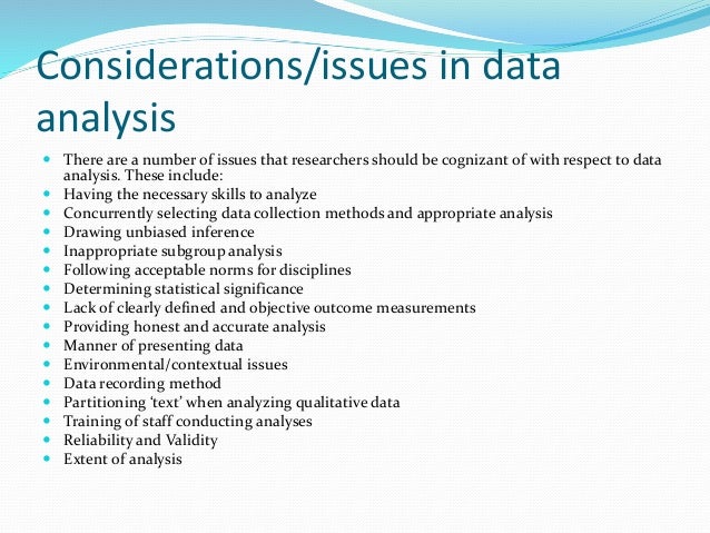 Research data interpretation