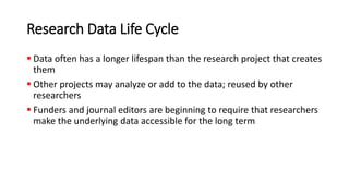 Research data life cycle | PPTX