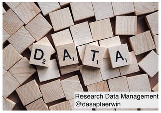A light Introduction to Research Data Management | PPT