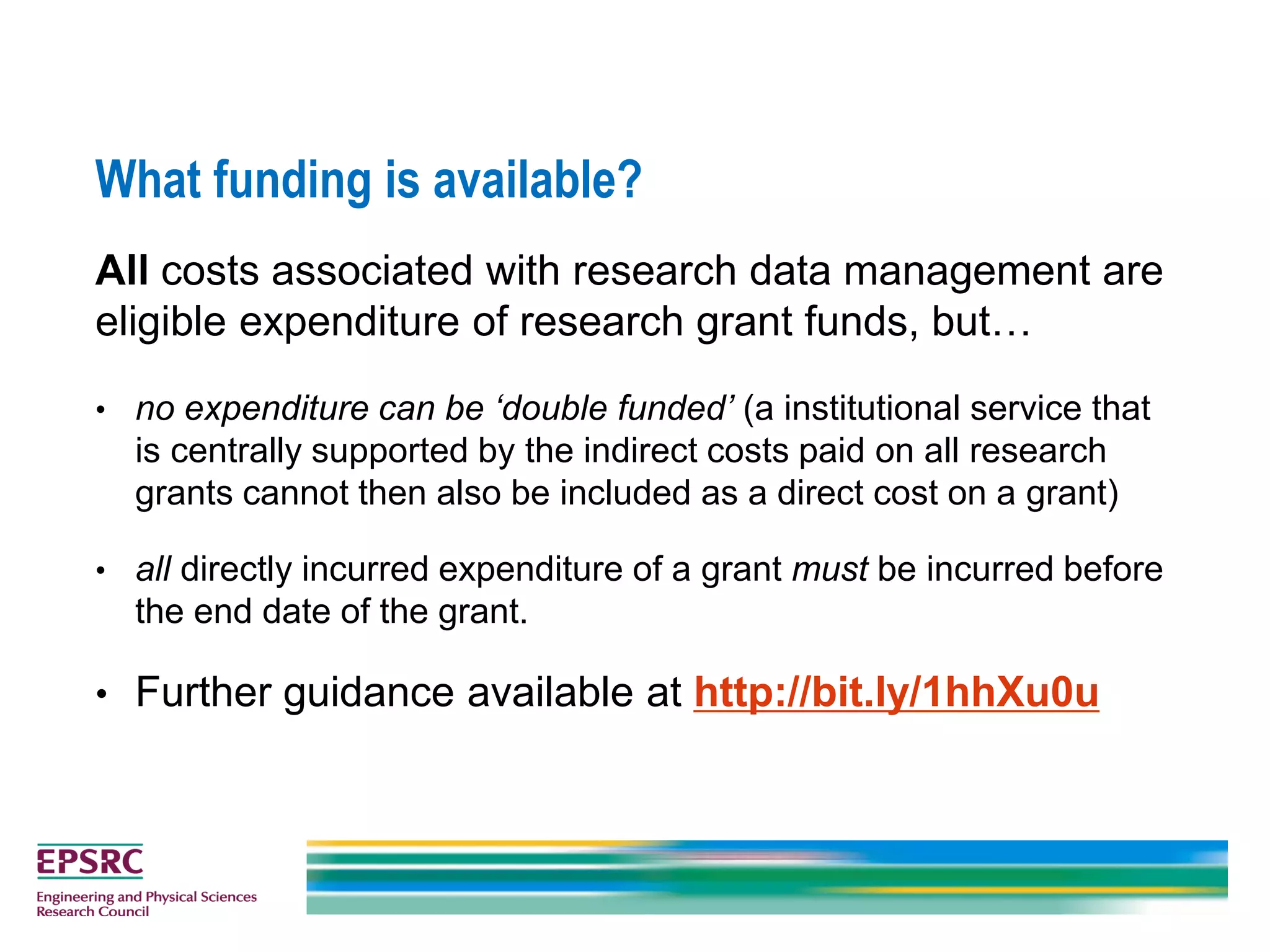 Research Data Management - EPSRC’s Perspective | PPT