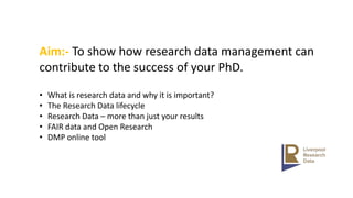 Research Data Management and your PhD | PPT