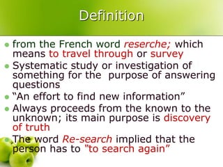 Research Definition.ppt | Science