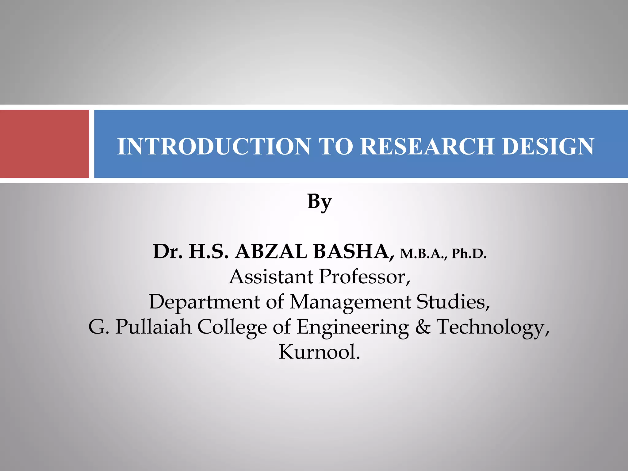 Research Design | PPTX