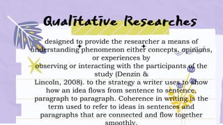 PRACTICAL RESEARCH 1-TYPES oF Qualitative research | PPT