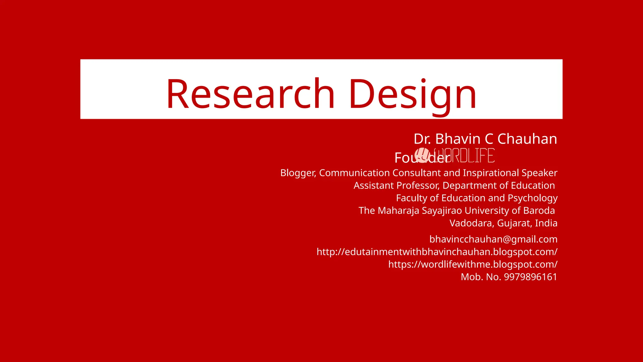 Research Design: Basic Introduction and Concept Clarity | PPTX