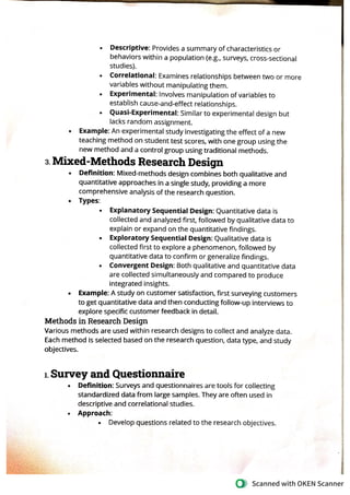 Research design is the overall strategy that researchers use to ...