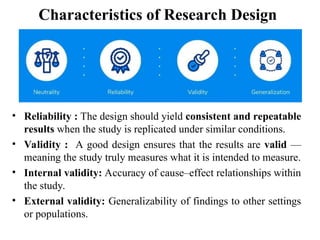 Research Design- Elements, types , characteristics | PPT