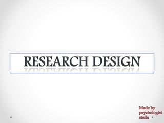 Research Design | PPTX | Science