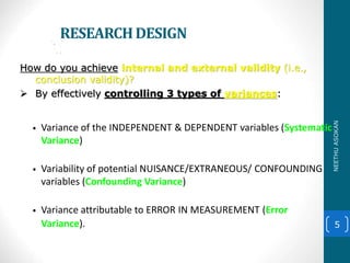 Research design and experimentation | PPT