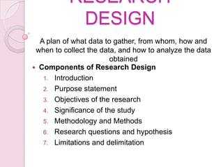 Research design and Proposal Writing | PPTX