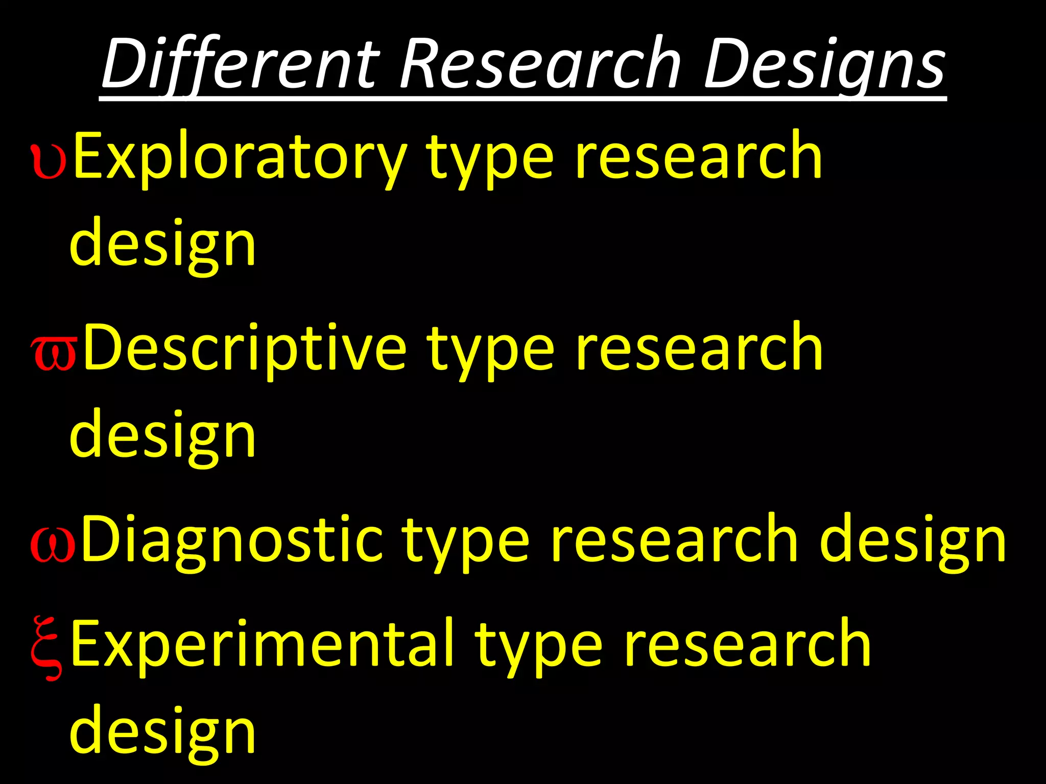Research Design and Types of Research Design Arun Joseph MPhil ppt | PPTX