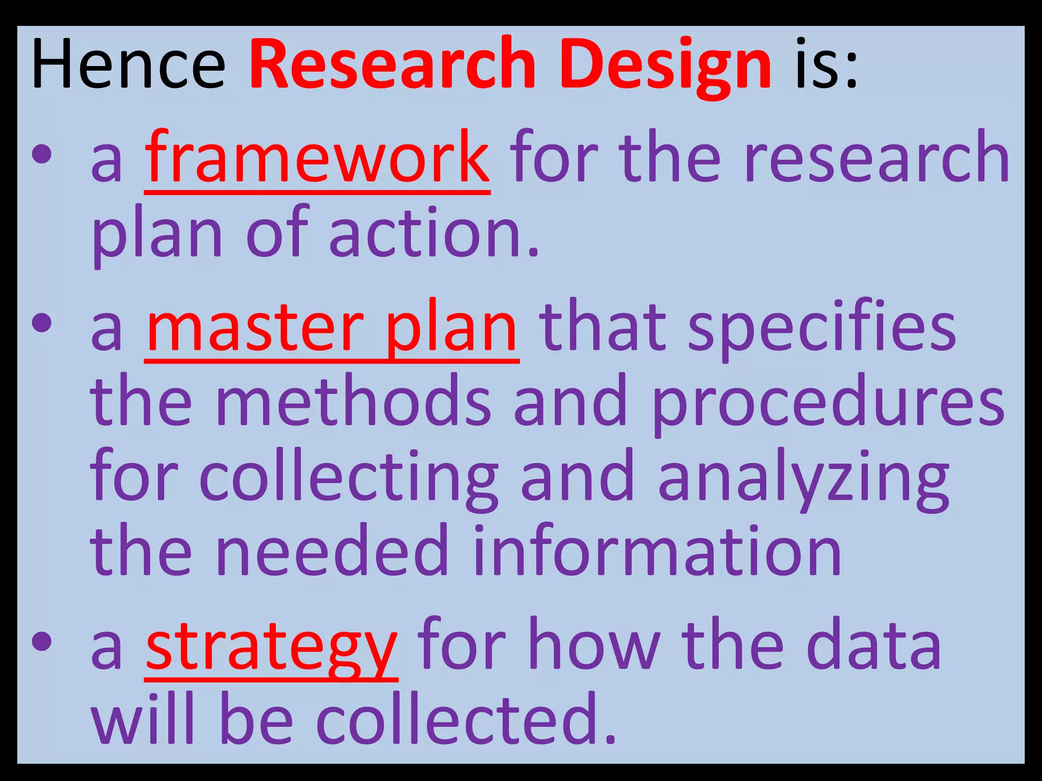 Research Design and Types of Research Design Arun Joseph MPhil ppt | PPTX