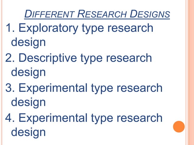 Research design and types of research design final ppt | PPT