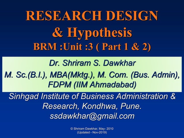 Research design brm-chap-2.. | PPT