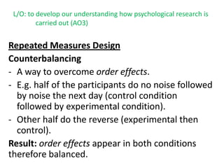 Research design, laboratory experiment | PPTX