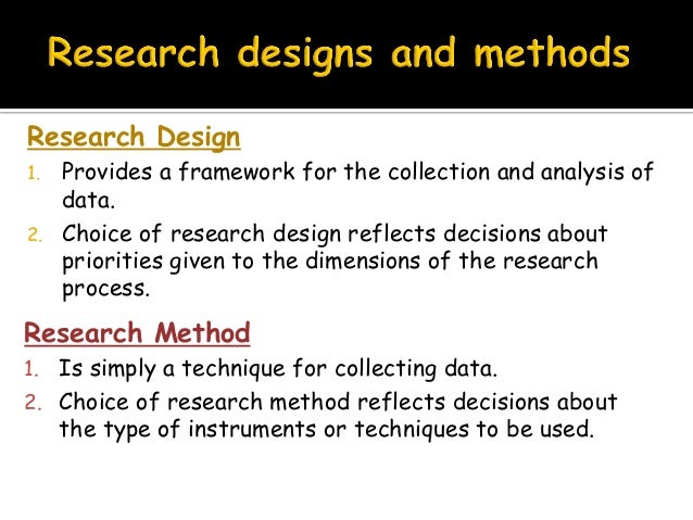 Research design methods