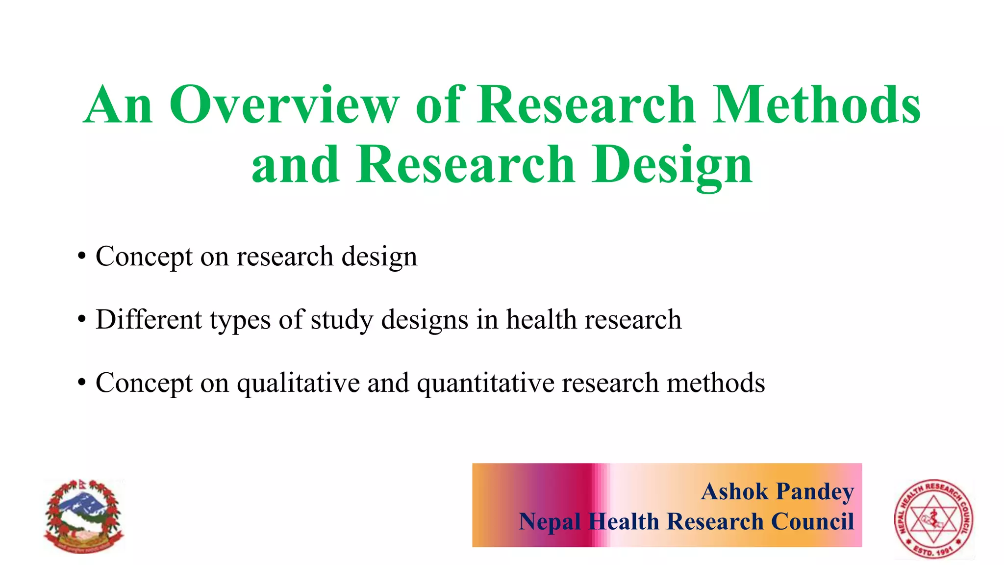 Research design andmethods | PPTX