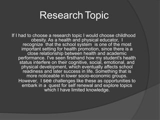 Research design & methods in exercise science | PPT