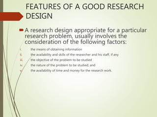 What is a Research design and its types | PPTX