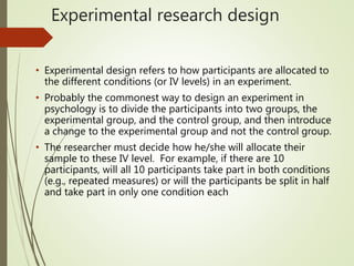 What is a Research design and its types | PPTX