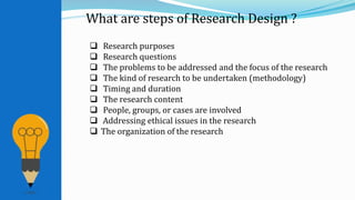 Research Design Planning | PPTX