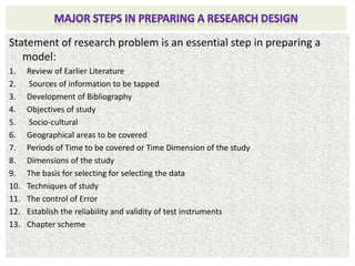 Research design : The Blue print of the Research | PPTX