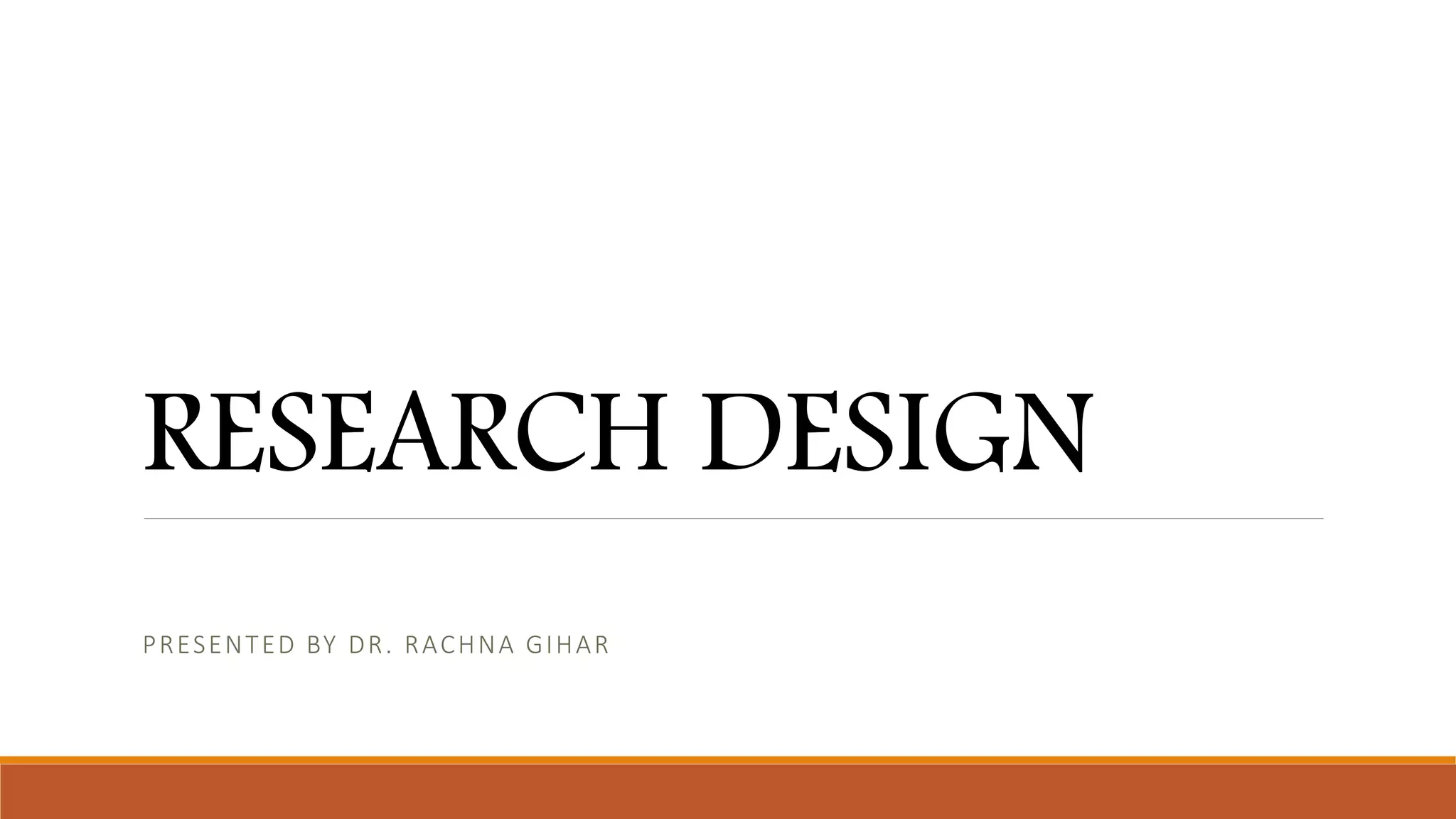 RESEARCH DESIGN | PPT