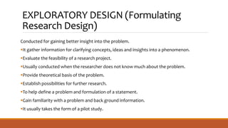 RESEARCH DESIGN | PPT