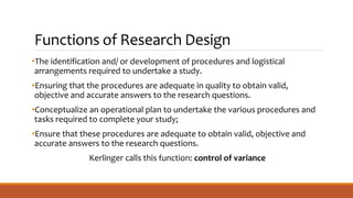 RESEARCH DESIGN | PPT