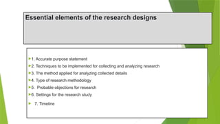 ResearchDesignppt untuk penelitian bidang kesehatan | PPTX