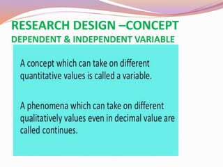 RESEARCH DESIGN - Dr LAL WILSON | PPT