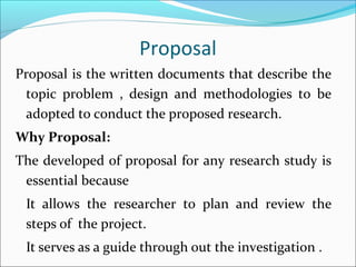 Research design & proposal writing | PPT