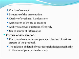 Research design & proposal writing | PPT