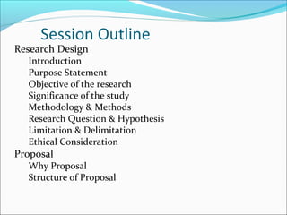 Research design & proposal writing | PPT