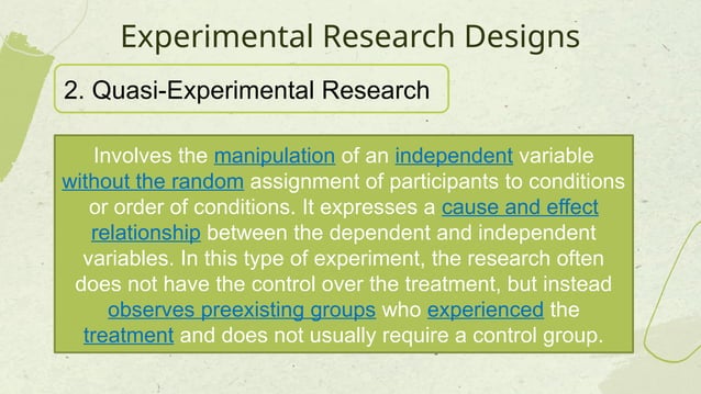 Common Research Designs for Grade 12 Students | PPTX | Physics | Science
