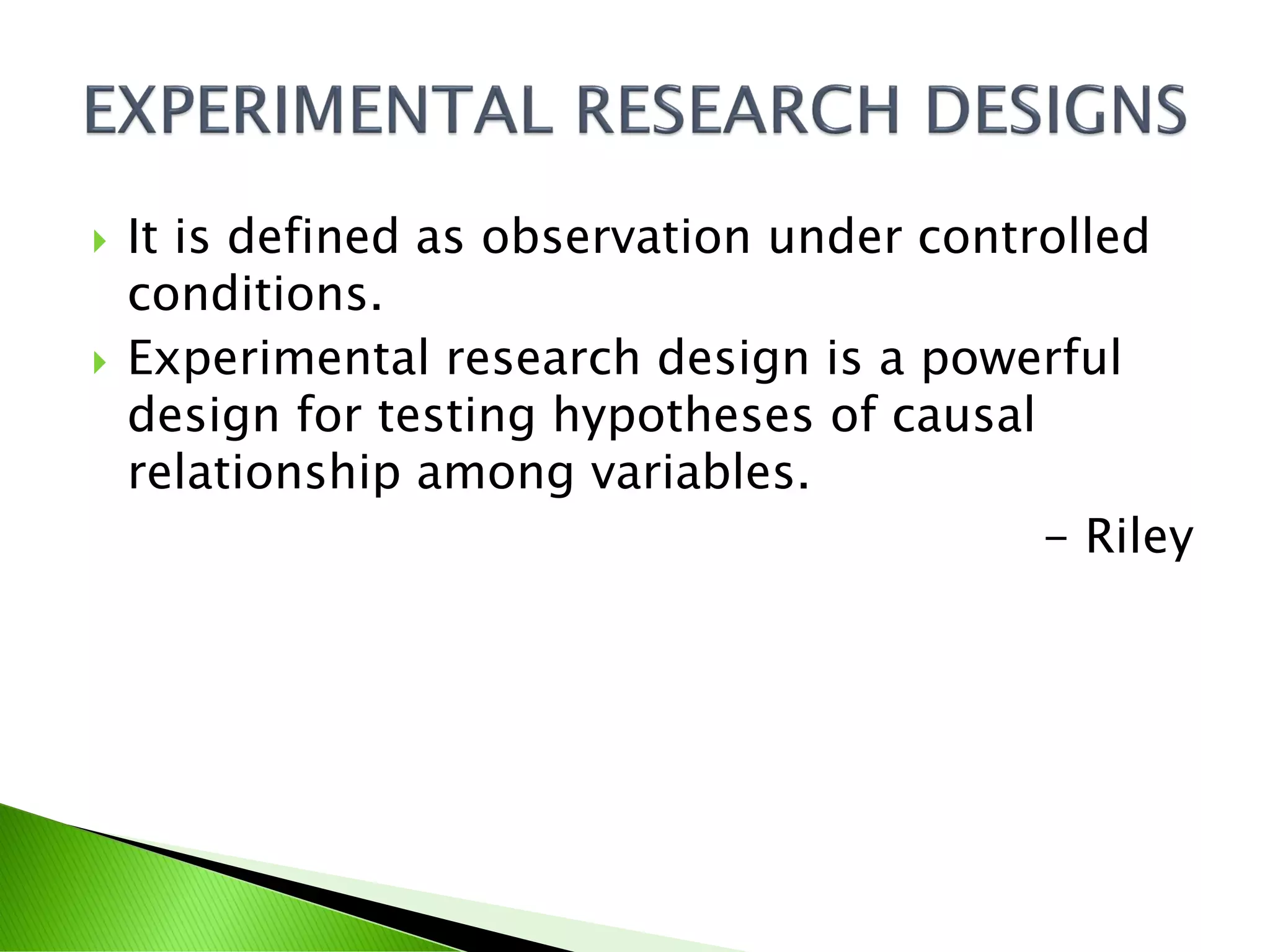 Quantitative Research designs | PDF