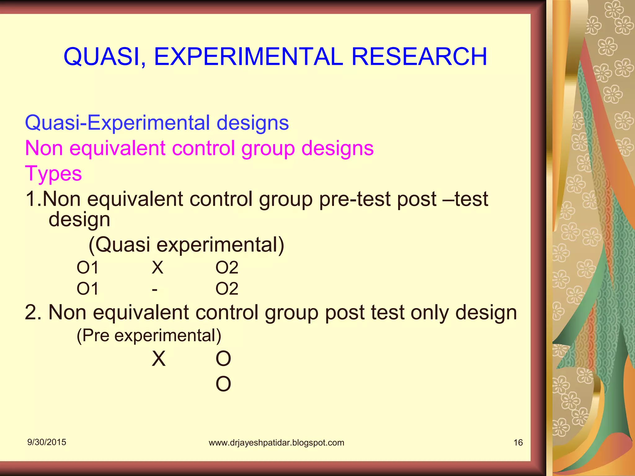 Research designs for quantitative studies ppt | PDF