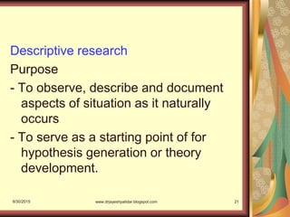 Research designs for quantitative studies ppt | PDF
