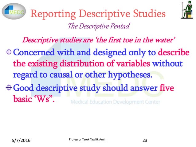 Observational Research designs: detailed description | PPTX