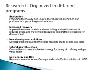 Research & development in oil & gas industry | PPTX
