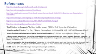 Research & development strategies across different industries | PPT