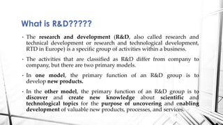 Research & development strategies across different industries | PPT