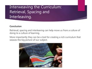 ResearchEd Interweaving | PPT
