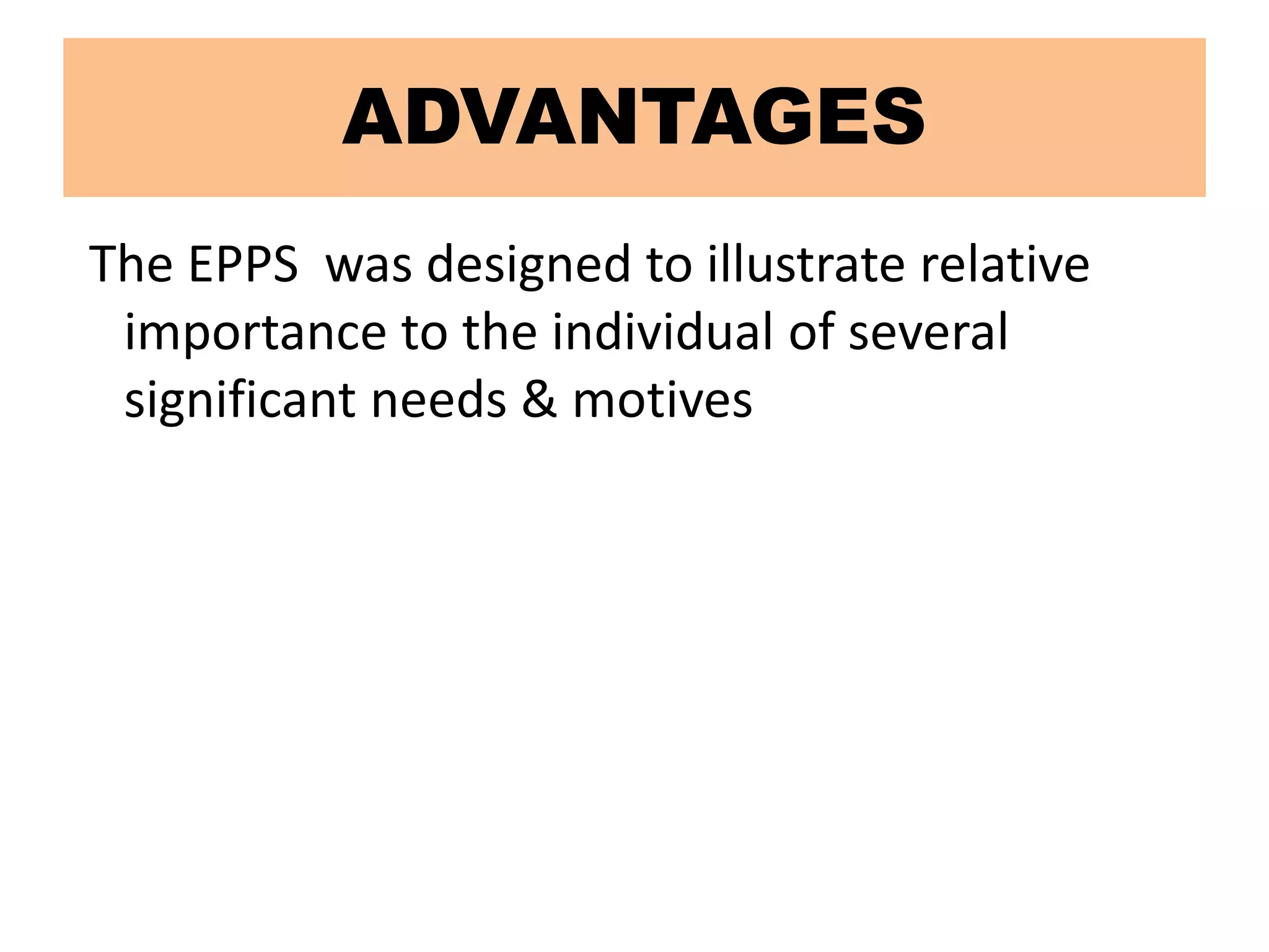 Edward personal preference scales | PPTX