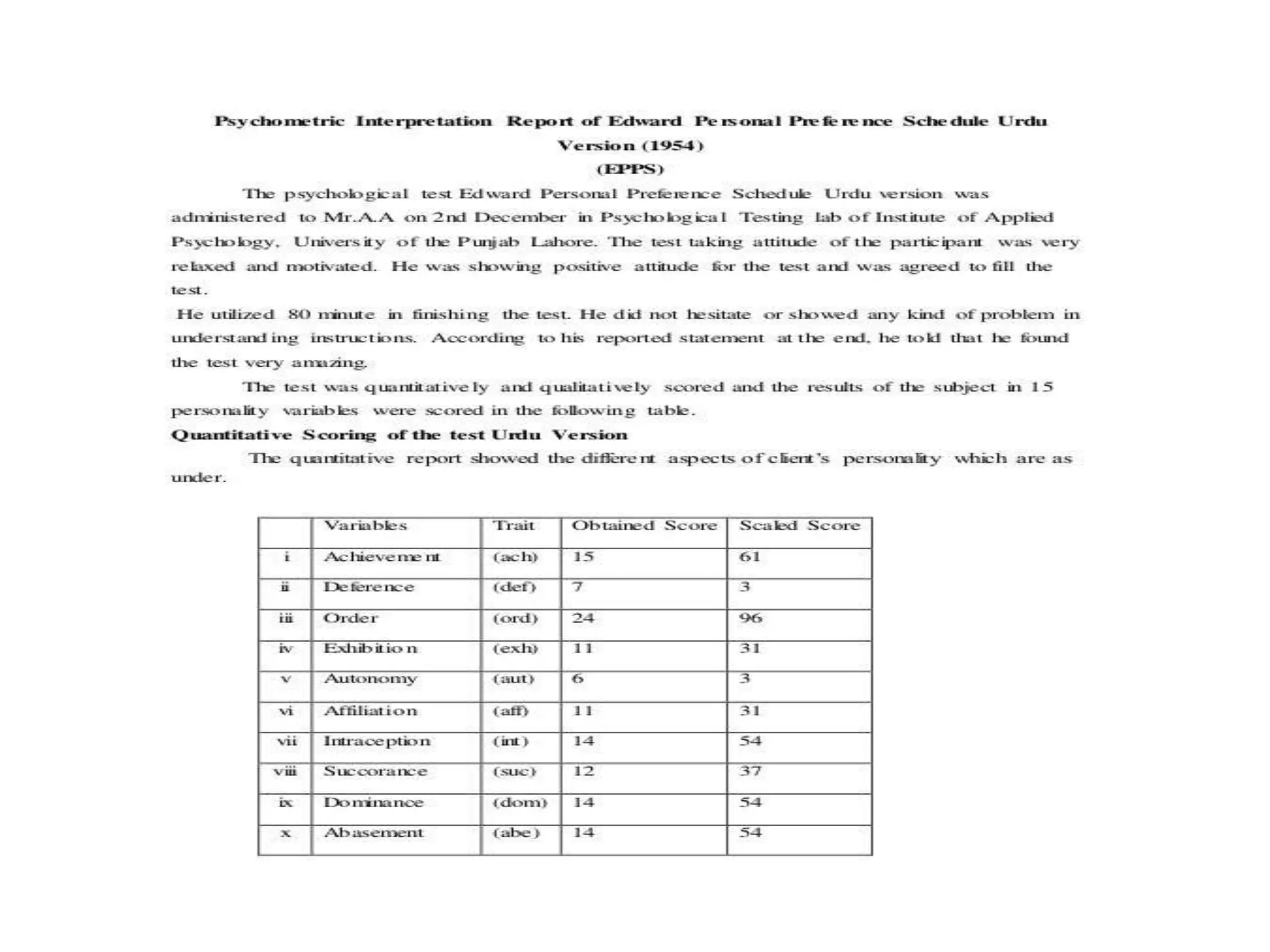 Edward personal preference scales | PPTX