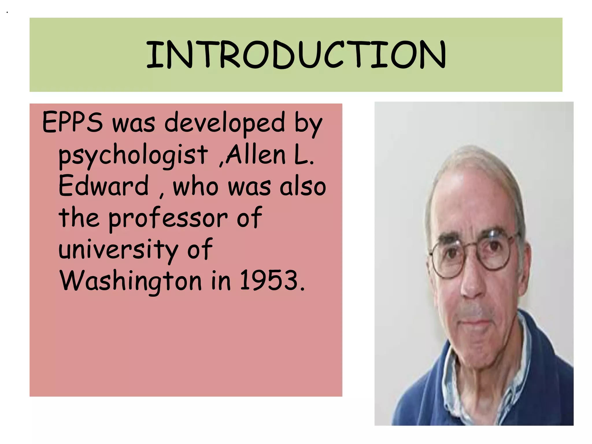 Edward personal preference scales | PPTX