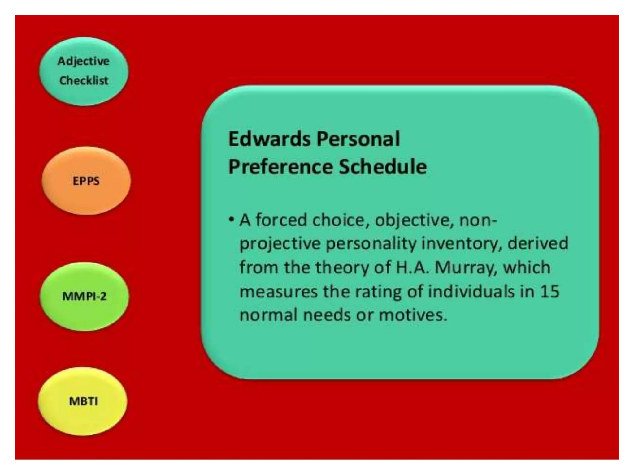 Edward personal preference scales | PPTX