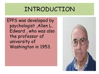 Edward personal preference scales | PPTX